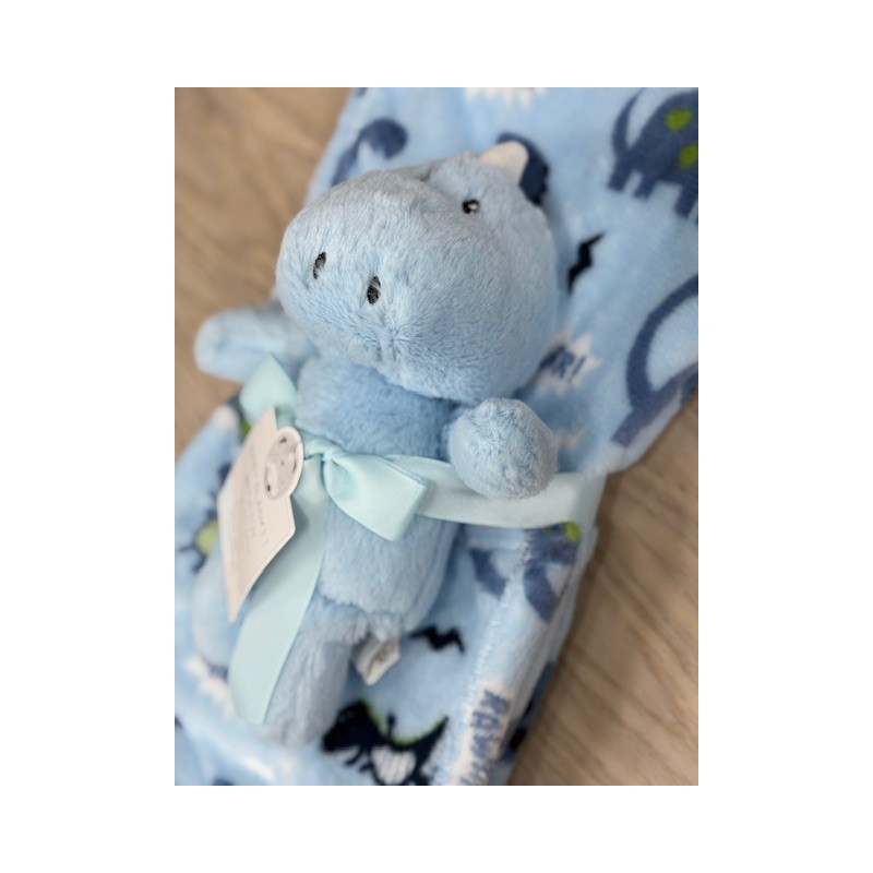 Snuggle Baby Blanket with Soft Toy - In Dino